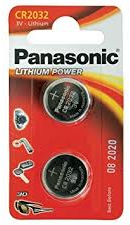 Bluepoint - Panasonic Coin Cell CR2032 3V 2 Pack Lithium Batteries
